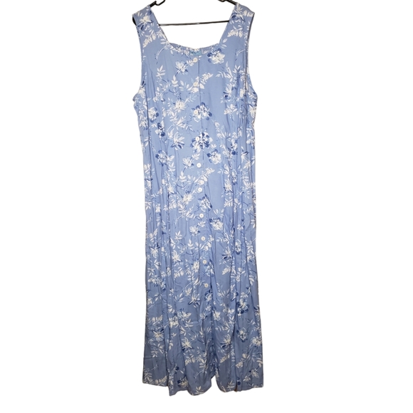 Koret | Dresses | Koret Womens Vintage Floral Blue White Maxi Dress ...